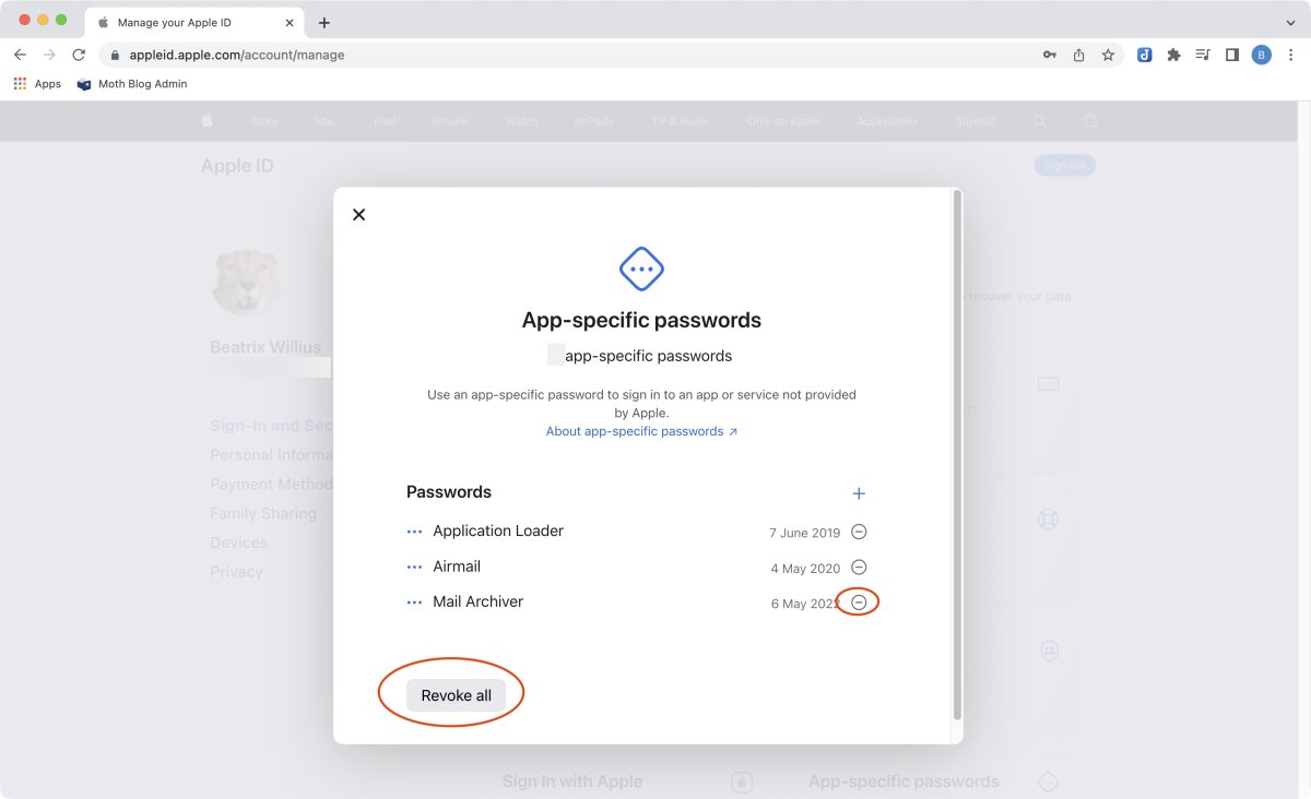 How to use application-specific passwords for iCloud